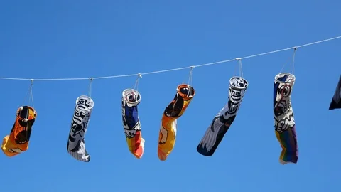 Japanese Fish Flag Stock Video Footage | Royalty Free Japanese Fish ...