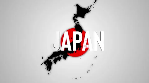 Japanese map. map of Japan. Animated 4k ... | Stock Video | Pond5