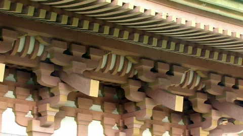 Japanese Pagoda roof pan HD | Stock Video | Pond5