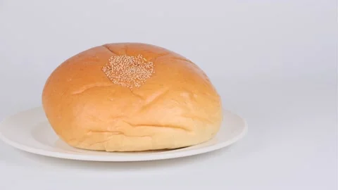 Japanese Red Bean Bun Anpan Bread | Stock Video | Pond5
