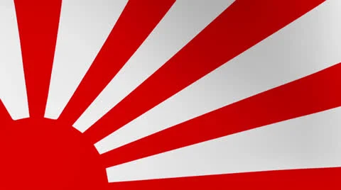 japanese rising sun flag background | Stock Video | Pond5