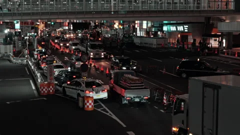 Japanese road construction detour with w... | Stock Video | Pond5