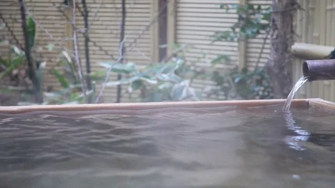 Japanese style traditional hot spring th... | Stock Video | Pond5