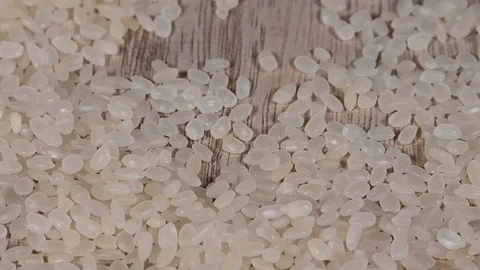 Japanese sushi rice falling on table | Stock Video | Pond5