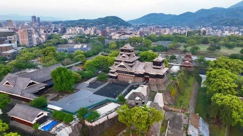 Japanese traditional samurai castle in K... | Stock Video | Pond5