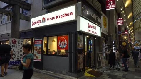 Japanese Wendy's First Kitchen Fast Food... | Stock Video | Pond5