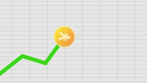 Japanese yen price graph rising. 2D anim... | Stock Video | Pond5