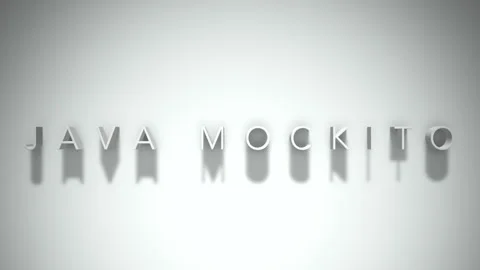 java mockito 3D title animation white te... | Stock Video | Pond5