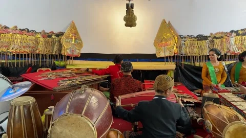 Javanese people playing traditional shad... | Stock Video | Pond5