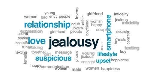Jealousy animated word cloud, text desig... | Stock Video | Pond5