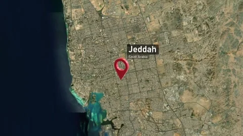 Jeddah Map Stock Video Footage | Royalty Free Jeddah Map Videos | Pond5