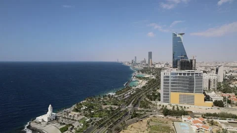 Jeddah , Saudi Arabia - Top view of Jedd... | Stock Video | Pond5