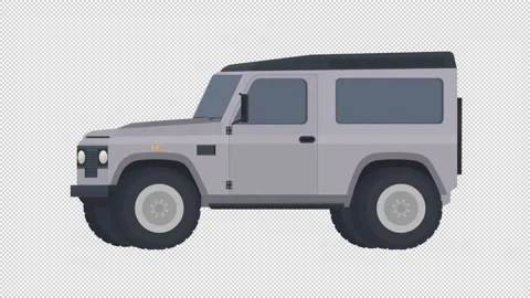 Jeep. Animation of an off-road car. Cart... | Stock Video | Pond5