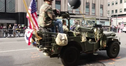 Jeep Willys with mounted Machine Gun at ... | Stock Video | Pond5