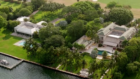 Jeff Bezos mansion Miami Indian Creek | Stock Video | Pond5