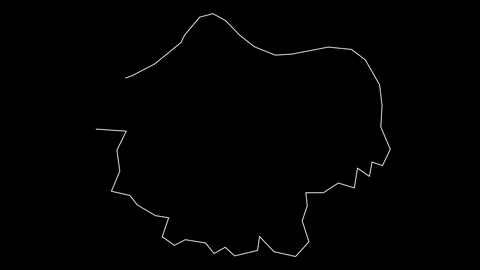 Jenin district map of Palestine outline ... | Stock Video | Pond5