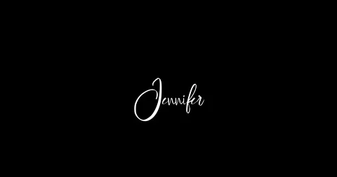 Jennifer Female Name Handwritten Letteri... | Stock Video | Pond5
