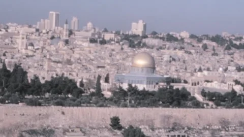 Jerusalem - 1983: 80s panorama of the ci... | Stock Video | Pond5