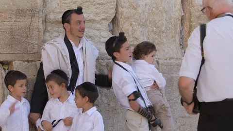 Jerusalem, People praying at Western Wal... | Stock Video | Pond5