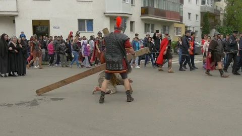 Jesus Carrying Cross Stock Footage ~ Royalty Free Stock Videos | Pond5