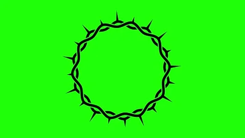 Jesus Christ Crown of Thorns Icon Symbol... | Stock Video | Pond5