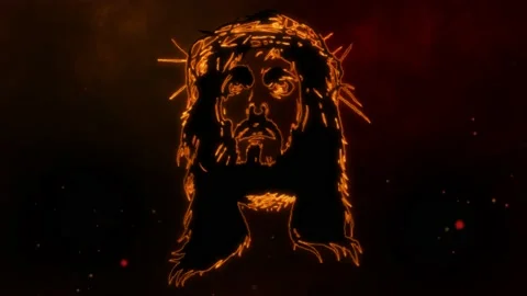 Jesus Christ face on video animation | Stock Video | Pond5