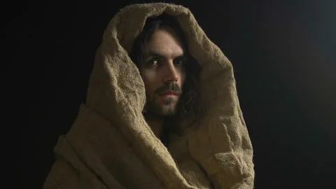 Jesus Christ in robe looking at camera i... | Stock Video | Pond5