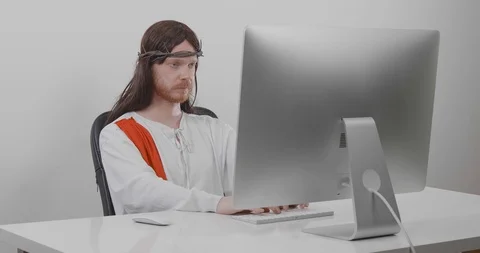 Up Ancient Computer Face Stock Footage ~ Royalty Free Stock Videos | Pond5