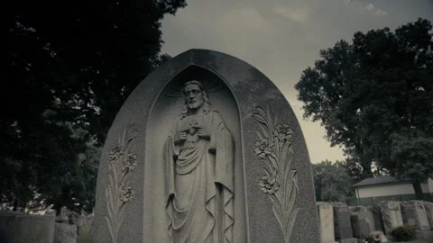Graveyard Statue Stock Footage ~ Royalty Free Stock Videos | Pond5