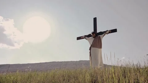 Jesus On The Sun Cross Stock Video Footage | Royalty Free Jesus On The ...