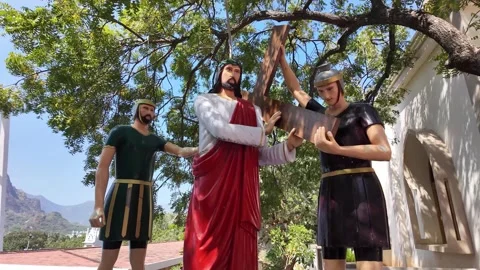 Jesus Statue - Jesus Standing - Close Up... | Stock Video | Pond5