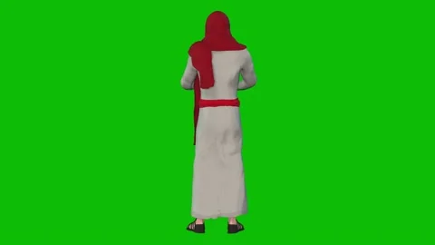 Jesus Talking Back View Green Screen Ani... | Stock Video | Pond5
