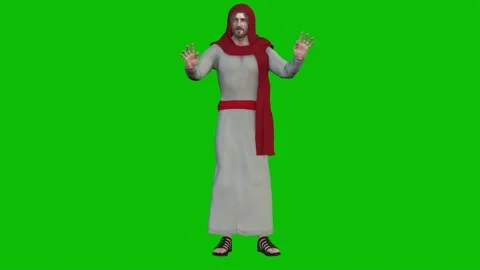 Jesus Talking Front View Green Screen An... | Stock Video | Pond5