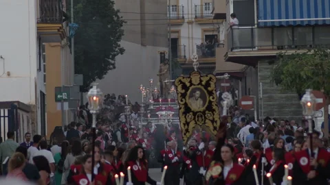 Jesus tied of column, processioned thron... | Stock Video | Pond5