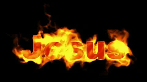jesus,fire word. | Stock Video | Pond5