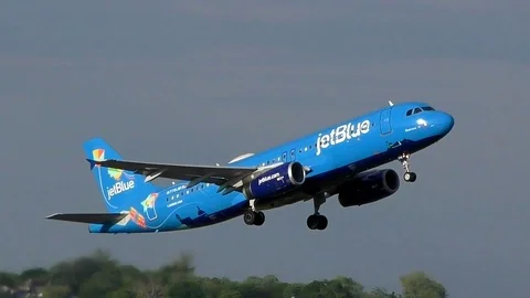 Jet Blue airlines Puerto Rico culture tr... | Stock Video | Pond5