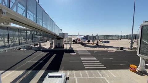 Jet bridge at Phnom Penh International a... | Stock Video | Pond5