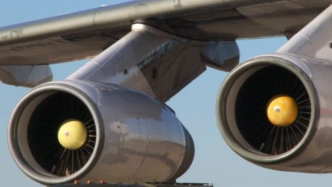 Jet engine of an airliner plane still in... | Stock Video | Pond5