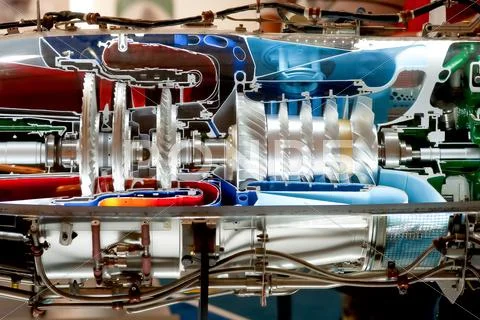 Jet engine cross-section ~ High Resolution #62545373