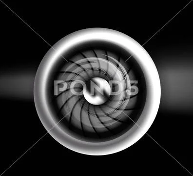 Jet engine front view Jet engine front view. Vector illustration ...