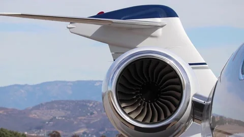 jet engine spinning in the wind | Stock Video | Pond5