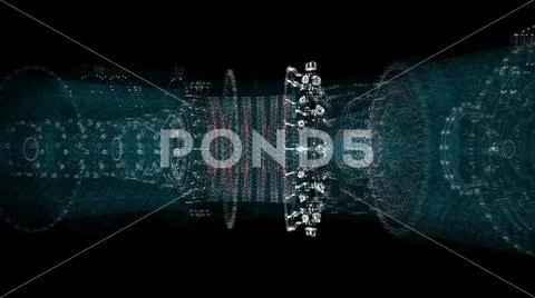 Jet engine x-ray transparent with particles: Graphic #169000529