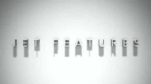 jet features 3D title animation white te... | Stock Video | Pond5
