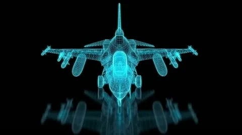 Jet Fighter Aircraft Mesh | Stock Video | Pond5