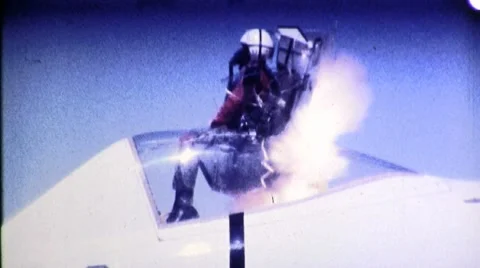 Jet Pilot Ejects Fighter Plane Cockpit E... | Stock Video | Pond5