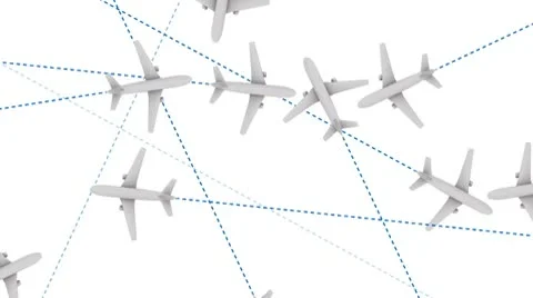 jet plane air travel (looping animation) | Stock Video | Pond5