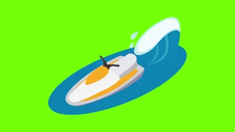 Jet ski icon animation | Stock Video | Pond5