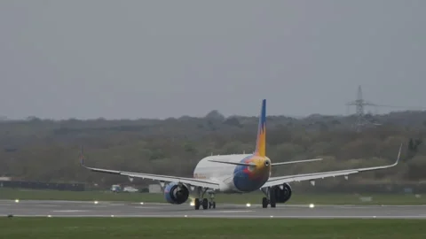 Jet2Holidays Airbus A321NEO taking off f... | Stock Video | Pond5