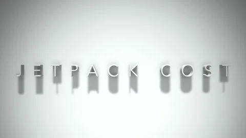 jetpack cost 3D title animation white te... | Stock Video | Pond5