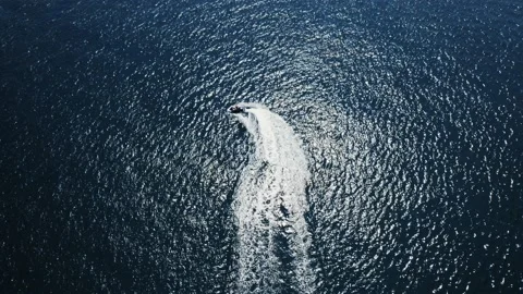 Jetski Rider Catch Up Turn Fast Luxury L... | Stock Video | Pond5